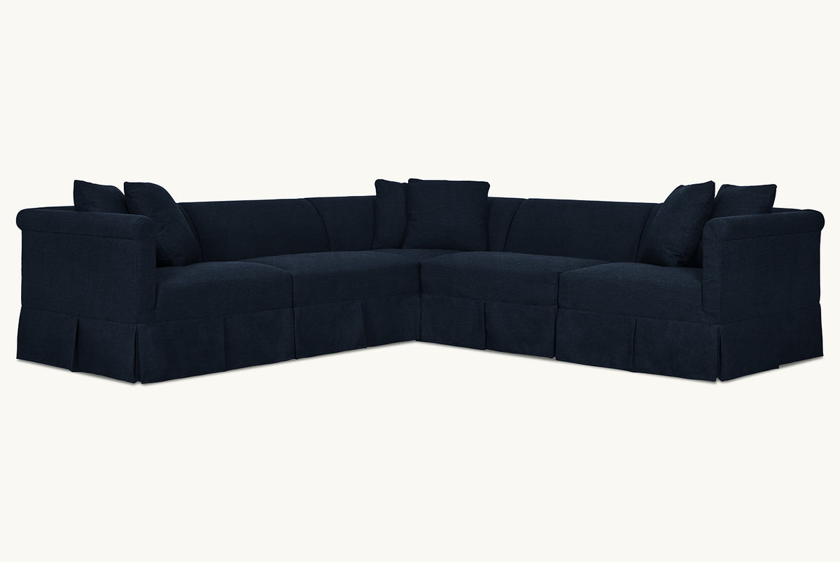 Dalia Corner Sectional Slipcover – Customizable and Washable – Sixpenny