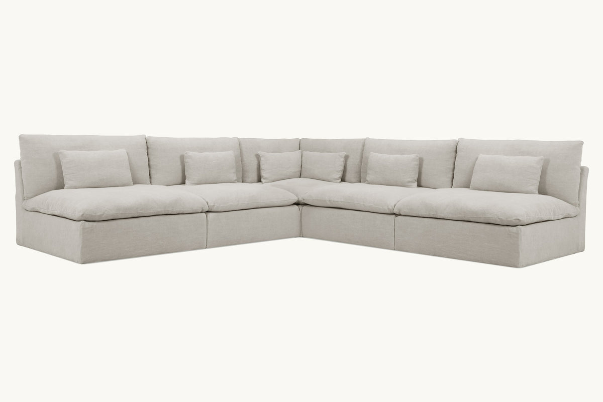 Aria Corner Sectional Sofa – Deep Comfort – Sixpenny