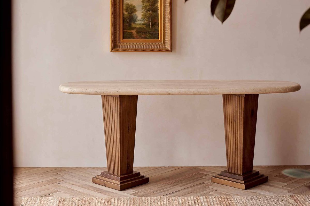 Solid Wood and Stone Console Tables – Sixpenny