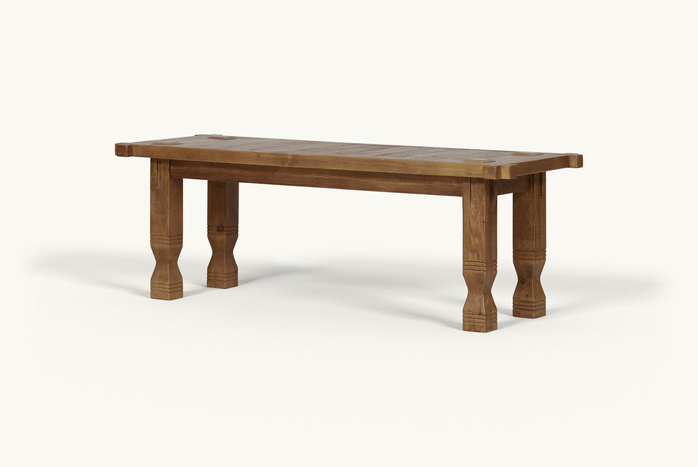 Ora Dining Bench Reclaimed Pine Heritage Pine
