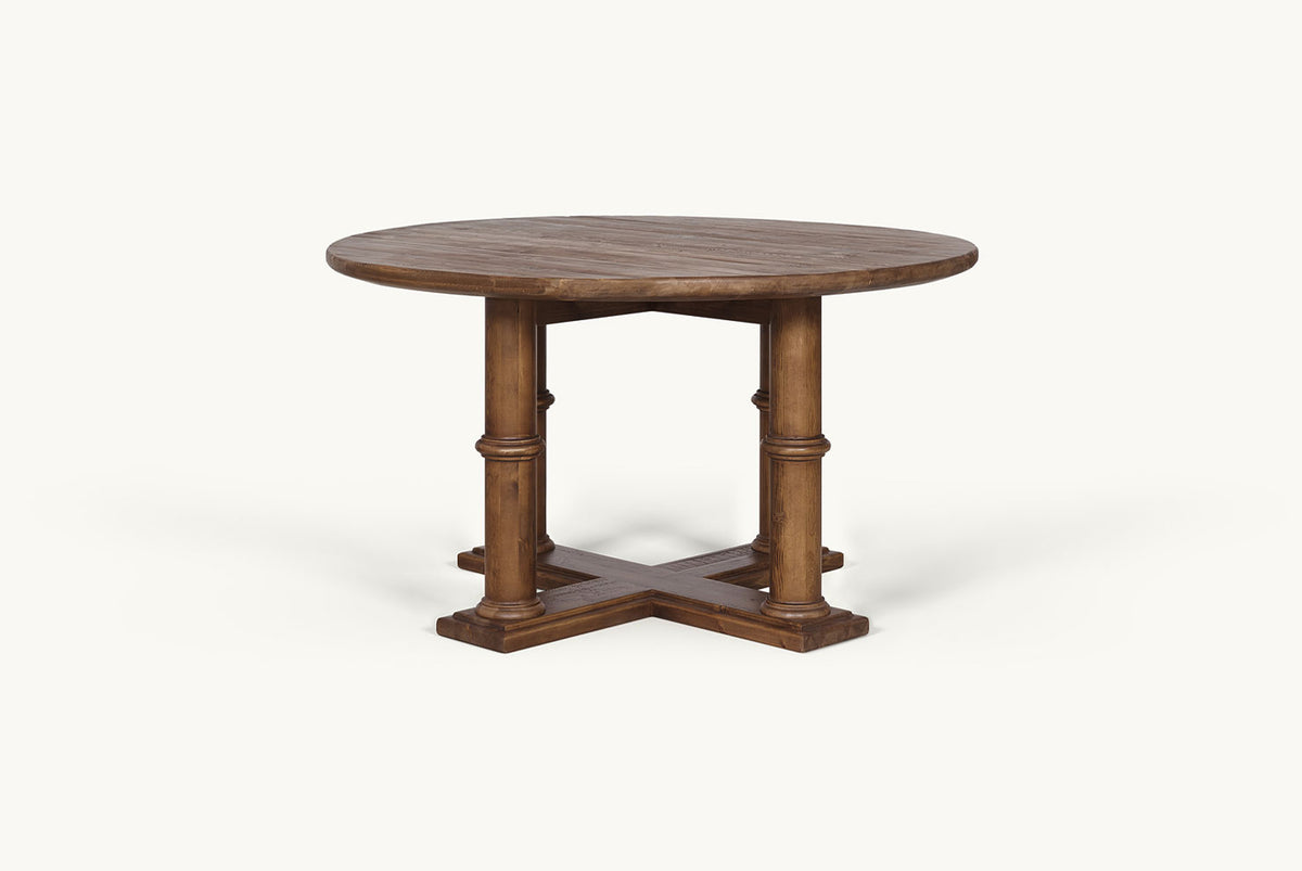 Pia Dining Table – Rustic Reclaimed Solid Pine – Sixpenny