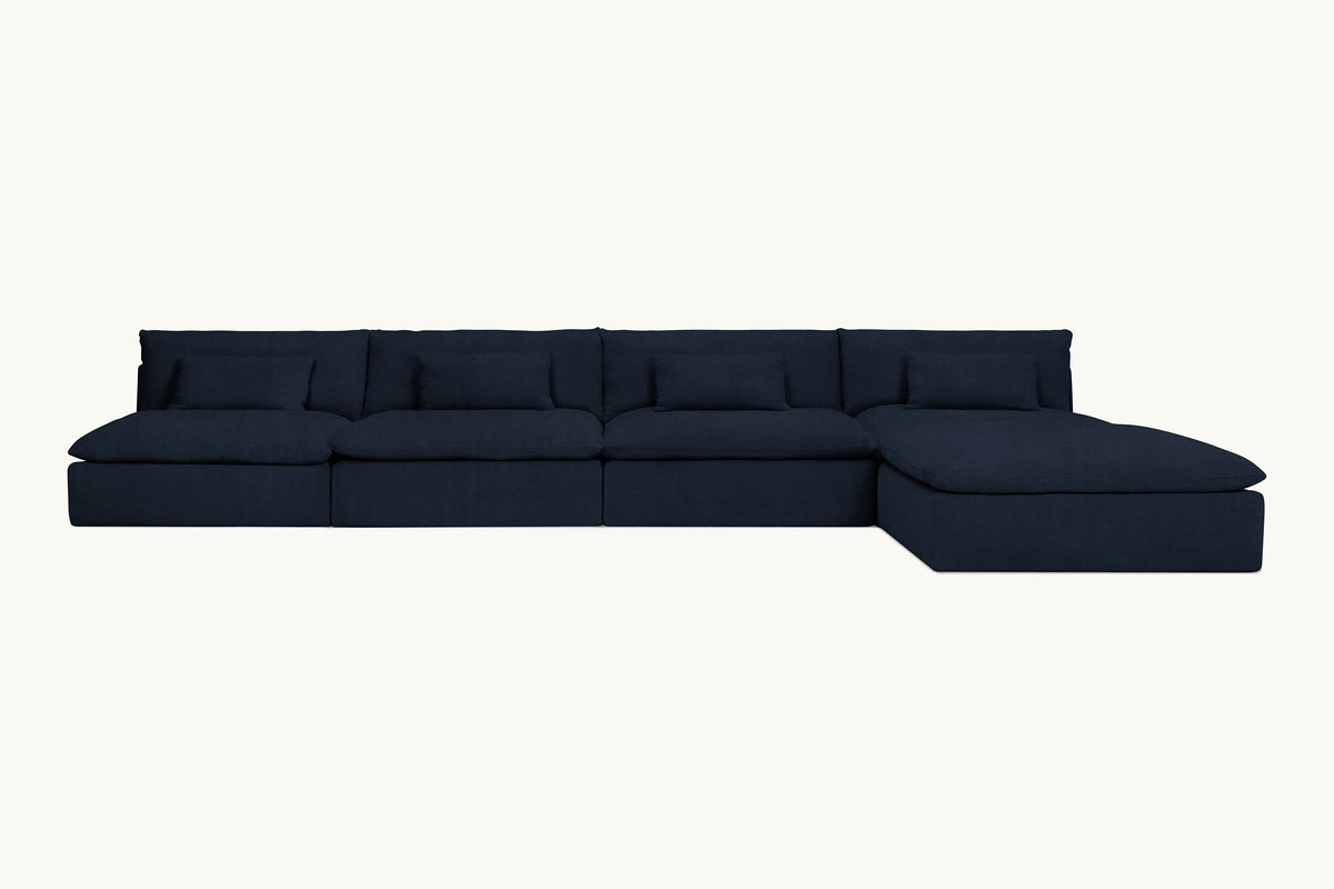 Aria Grande 5-Piece Chaise Sectional Slipcover – Washable – Sixpenny