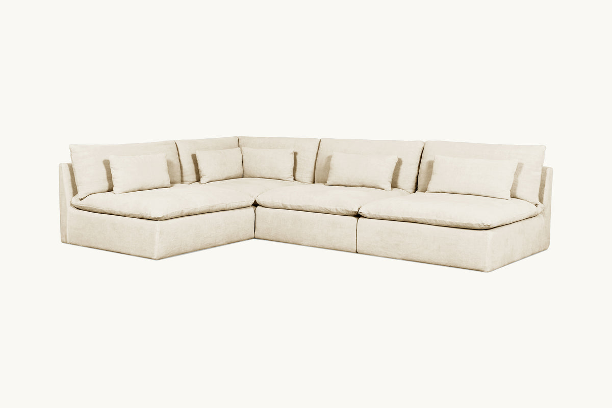 Aria Grande L-Shape Sectional – Deep Modular Sofas – Sixpenny