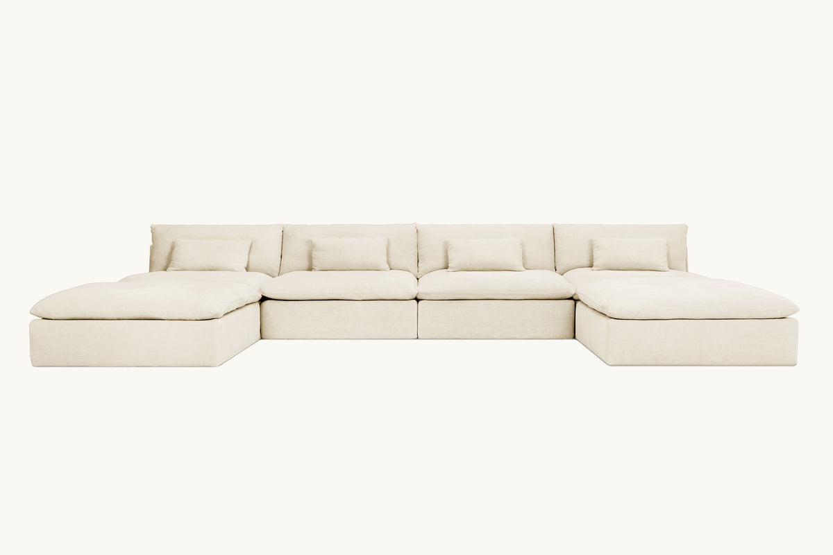 Aria Grande U-Shape Sectional – Deep Modular Sofas – Sixpenny
